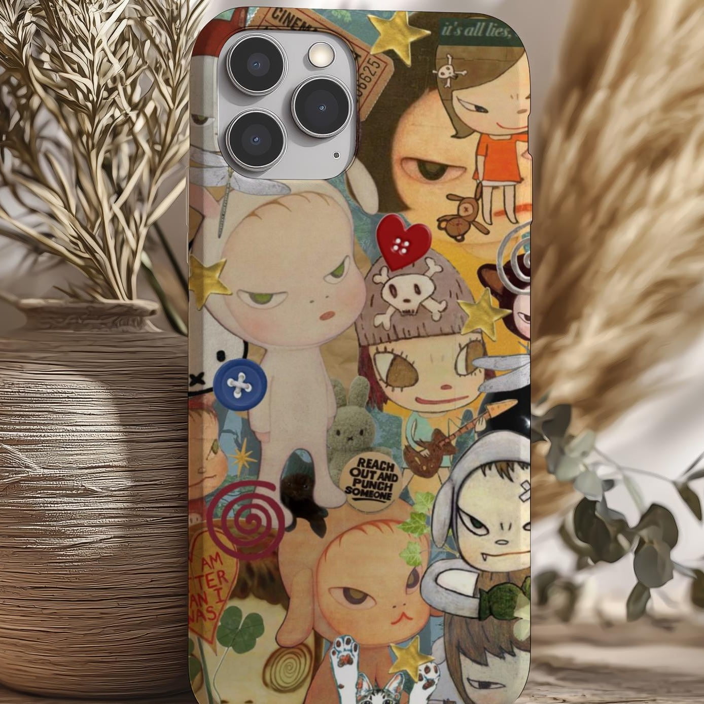 Artist Inspired Anime Collage Tough Art Phone Case with iPhone 17 to 11 ...