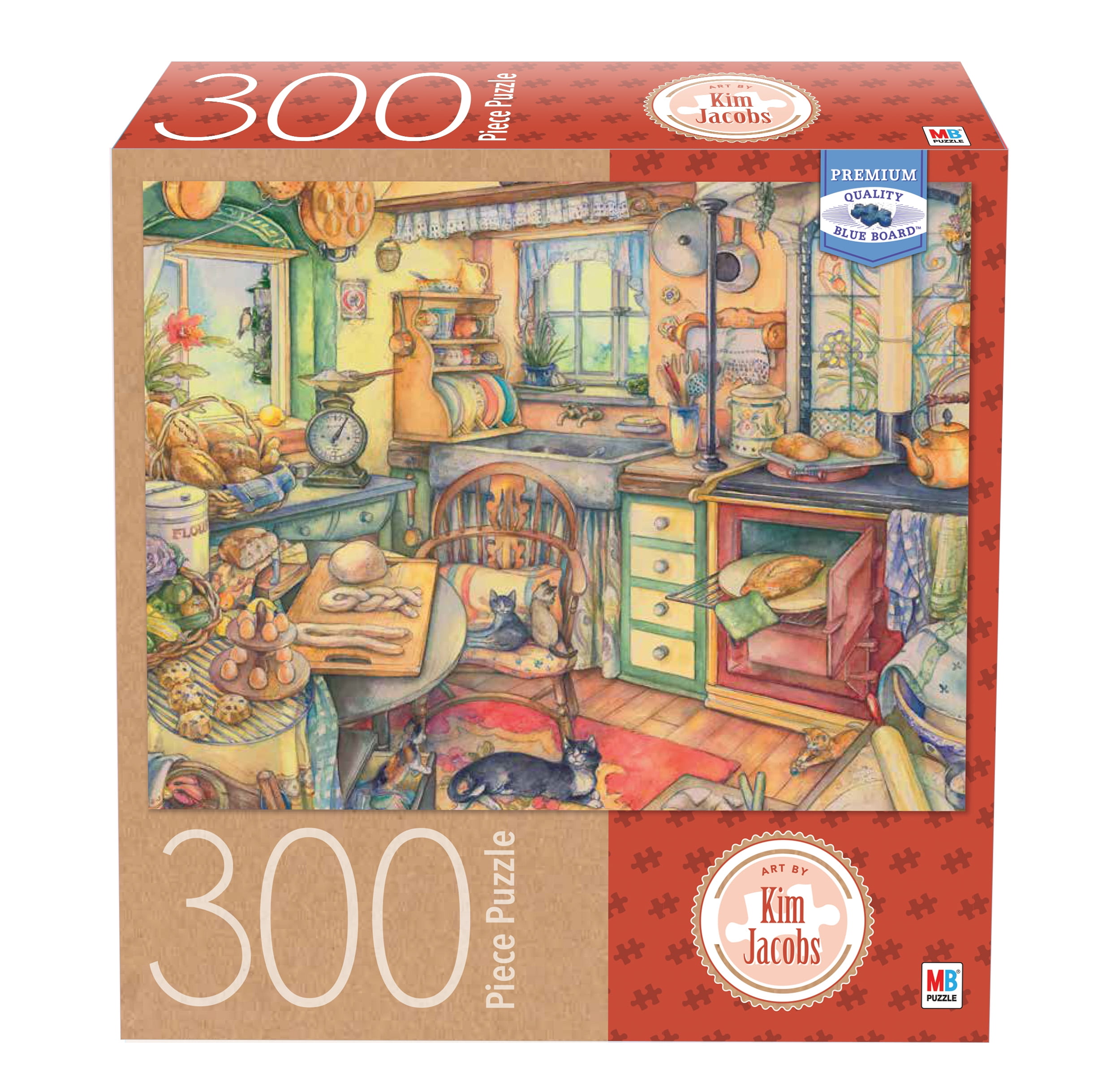 Cardinal Games Kim Jacobs 300-Piece Premium Jigsaw Puzzle Baking Bread ...