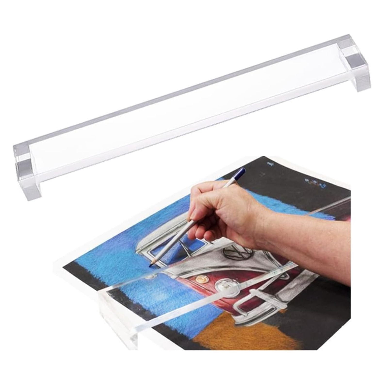 Artist Leaning Bridge - 31 Inches Clear Acrylic Wrist Rest - Steady ...