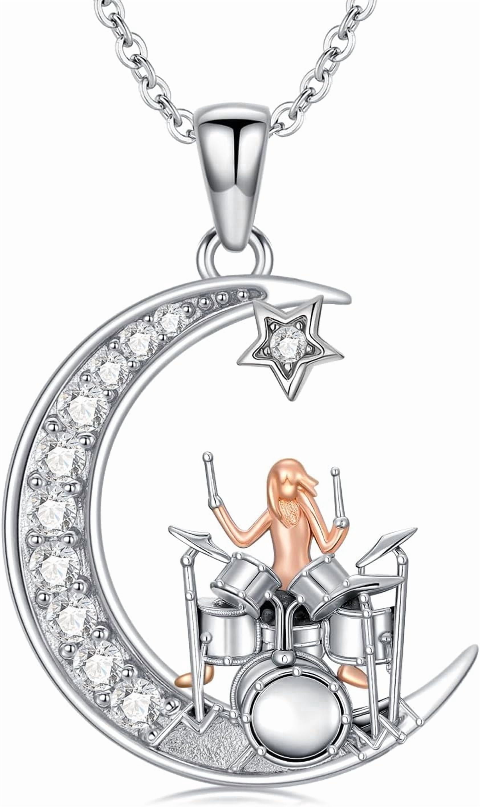 Artist Music Dance Necklaces 925 Sterling Silver Moon Necklace Artist ...