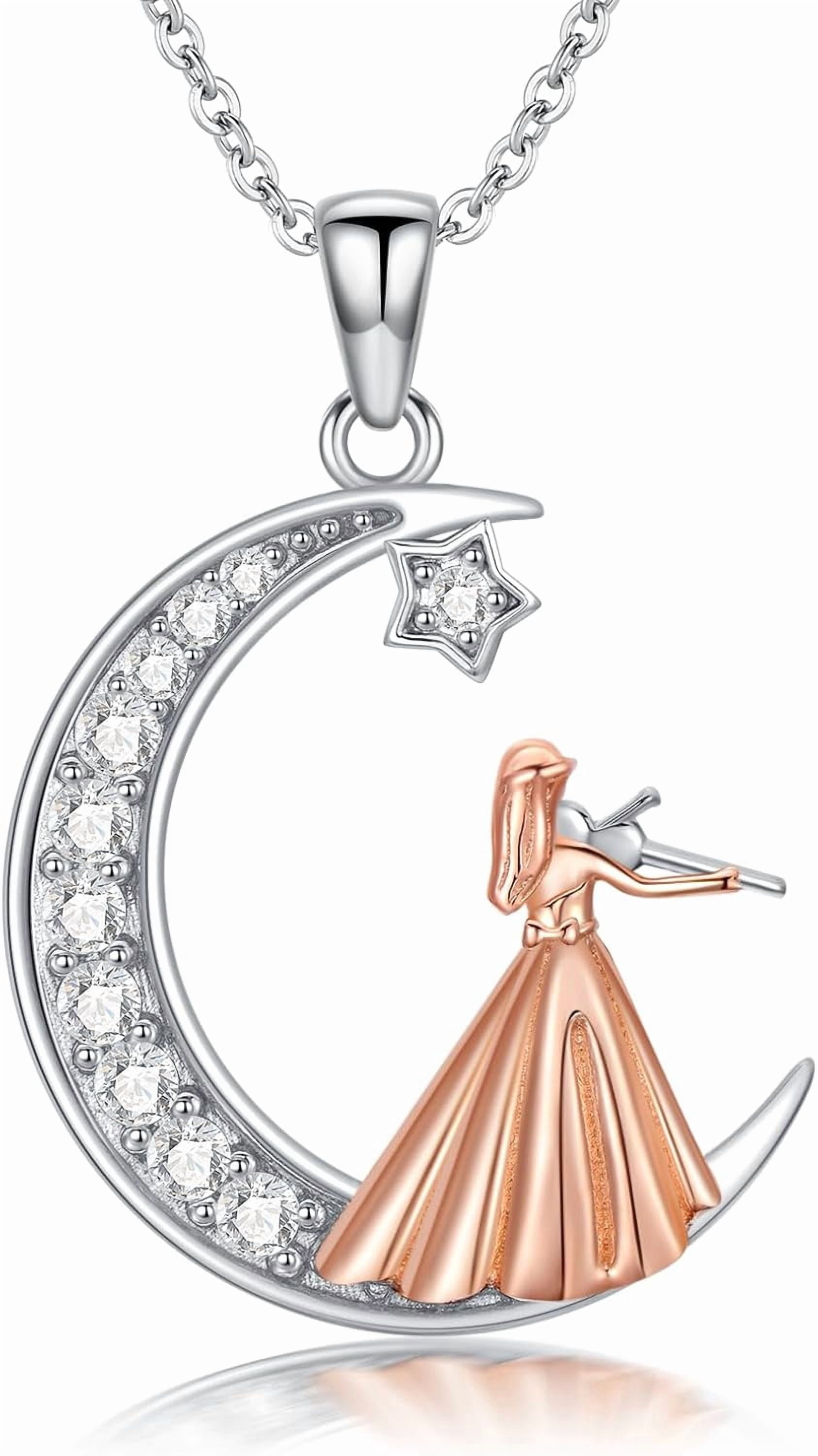 Artist Music Dance Necklaces 925 Sterling Silver Moon Necklace Artist ...