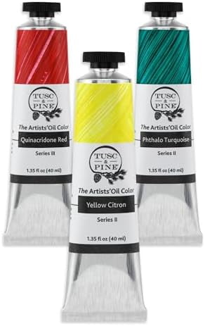 Artist Oil Paint - 40 ml Set of 3- Assorted Mixing Colors -Non ...