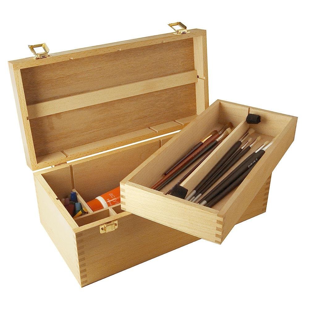 Artist Paint Box Easel Storage Box Store Pastels Oil Acrylic Paint Wood ...