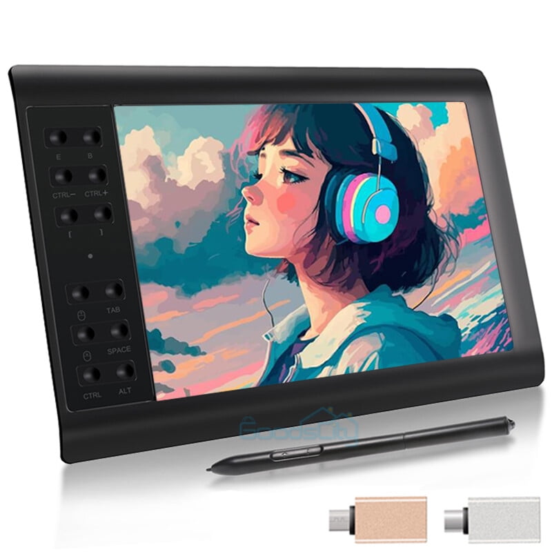 Artist Pro Graphics Drawing Tablet 10x6" Screen Battery-free pen 12 ...
