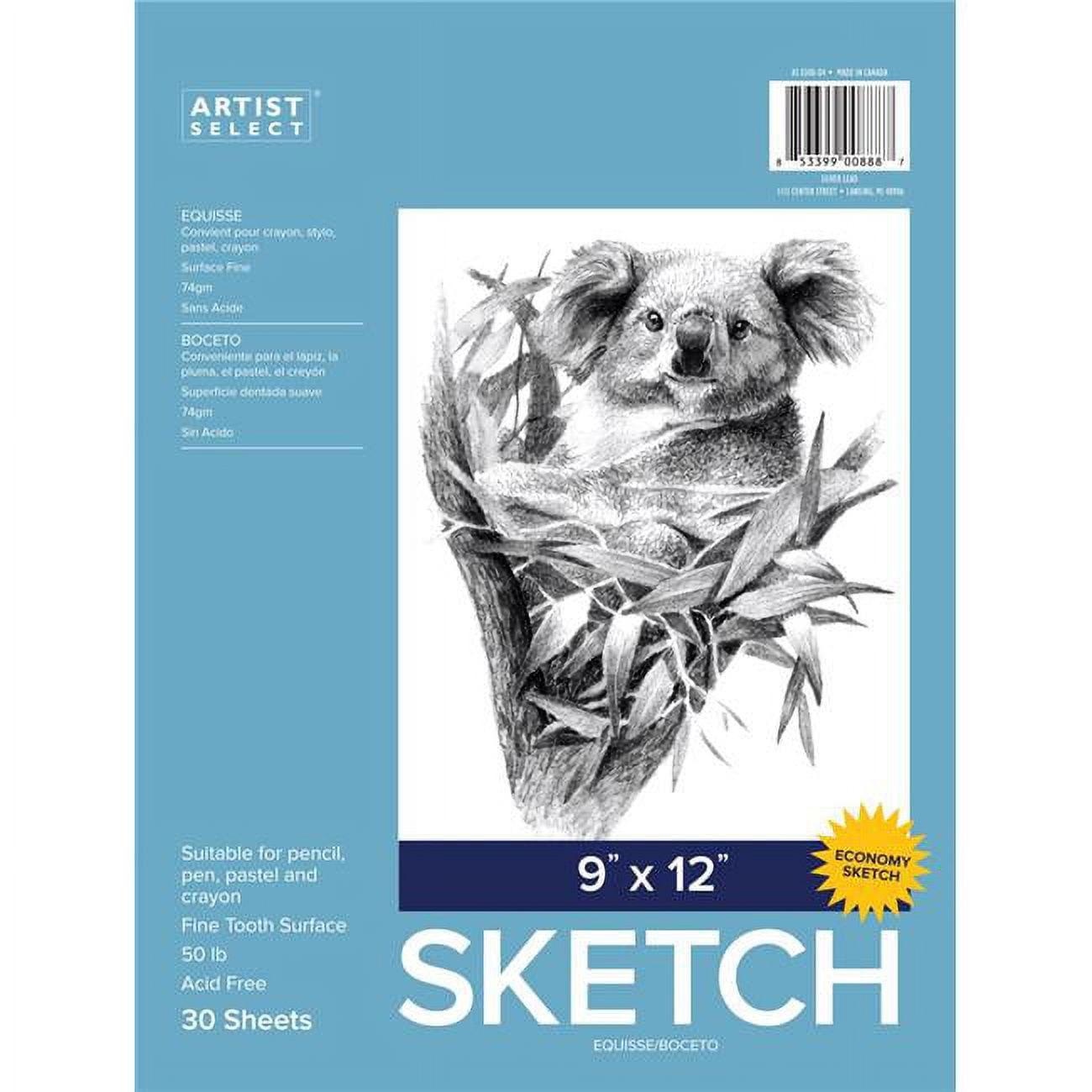 Artist Select Advantage Sketch Pad 9"X12"-30 Sheets - Walmart.com