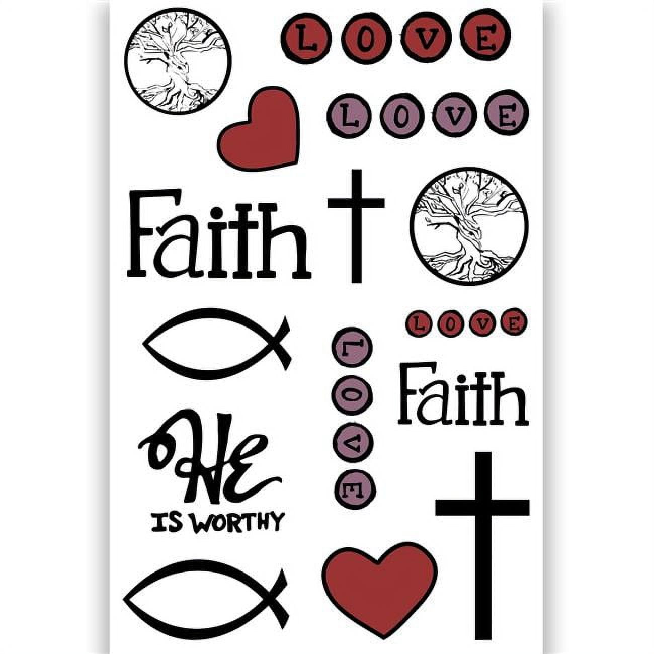 Artist Series Faith Assortment Peel & Stick Tattoos - Walmart.com