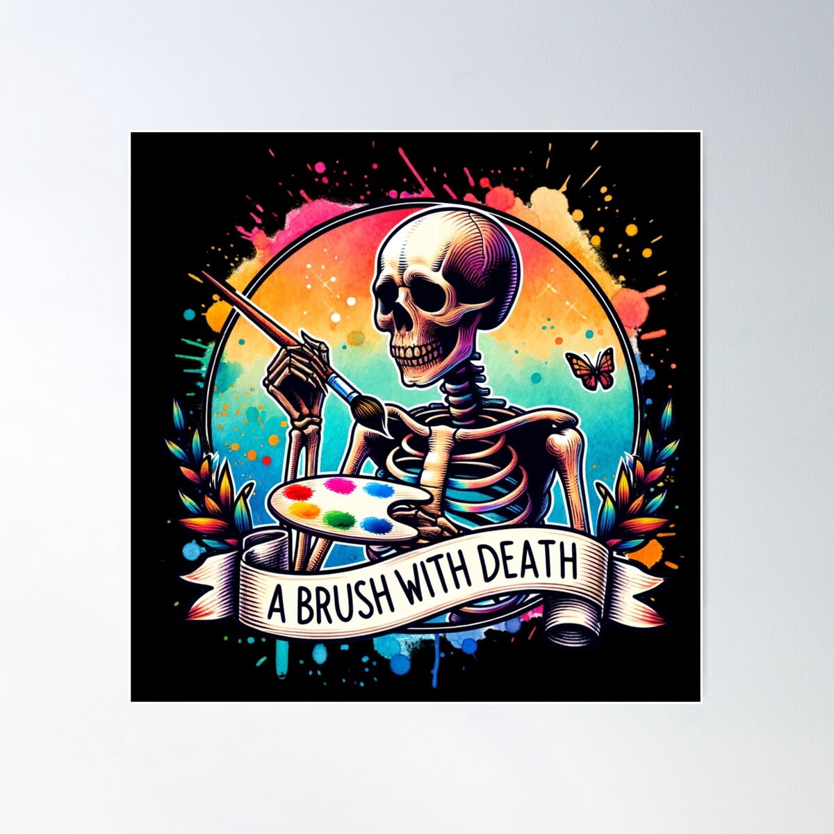 Artist Skeleton – Creative Design For T-Shirts, Mugs, Stickers & More ...