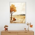 Artist Sketching Autumn Landscape Fall Field Cottagecore Poster ...