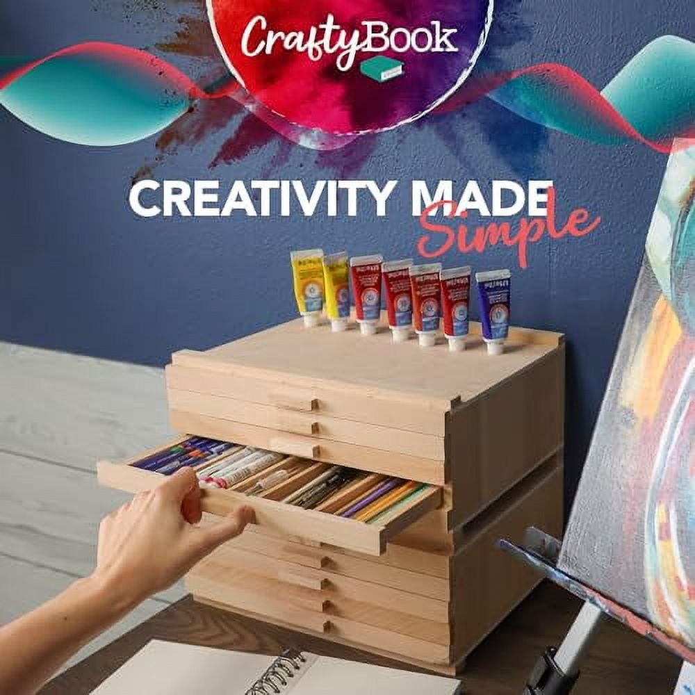 Artist Storage Drawers 2 Pack - 5 Drawer Art Supplies Chest Artist ...