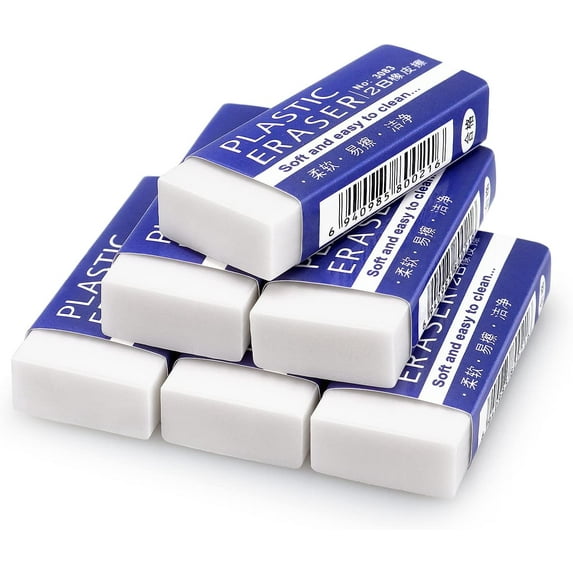 Artist White Drawing Erasers - Jumbo Plastic Sketch Eraser for Class ...