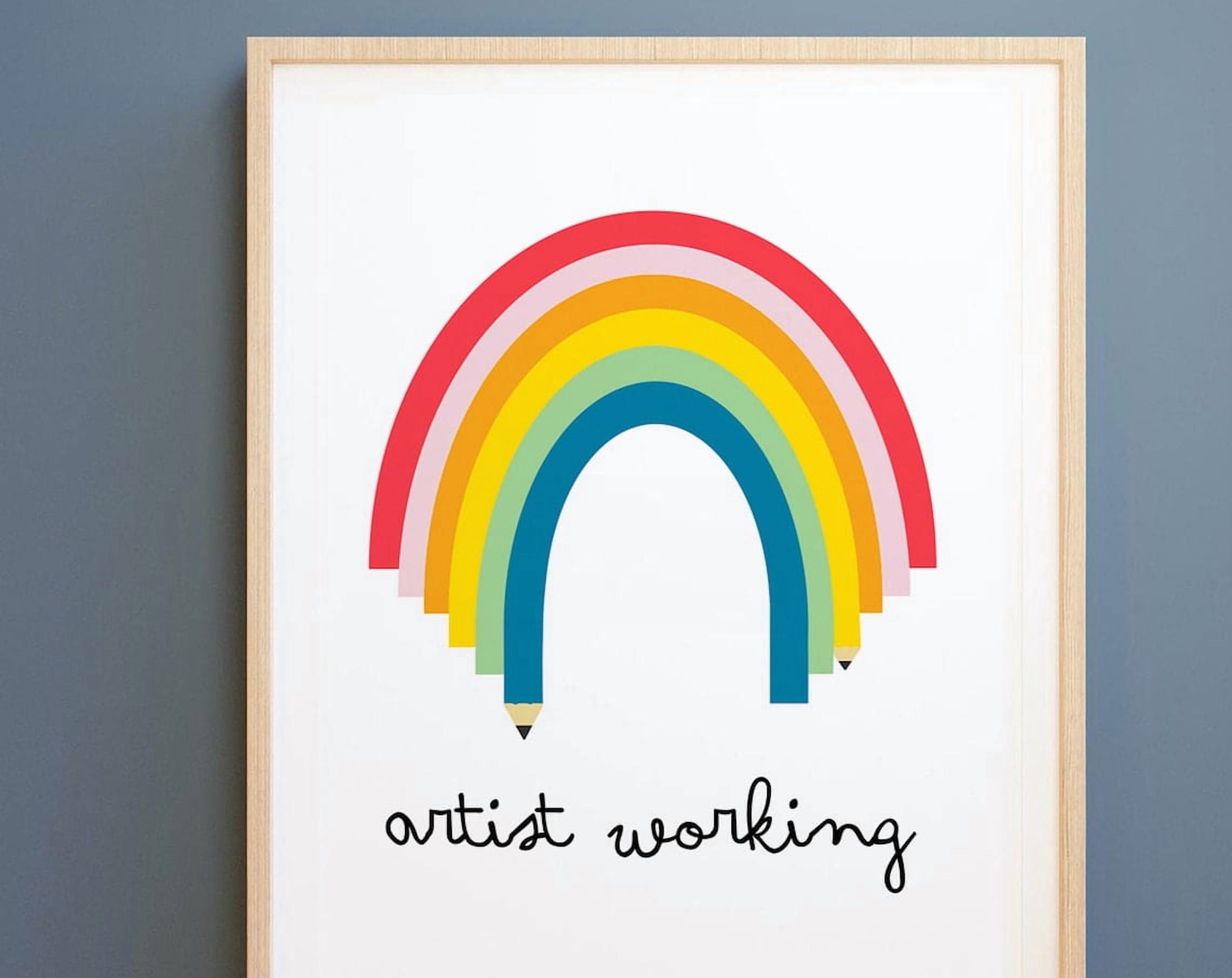 Artist Working Wall Art, Kids Decor, Kids Decorating Wall Art ...