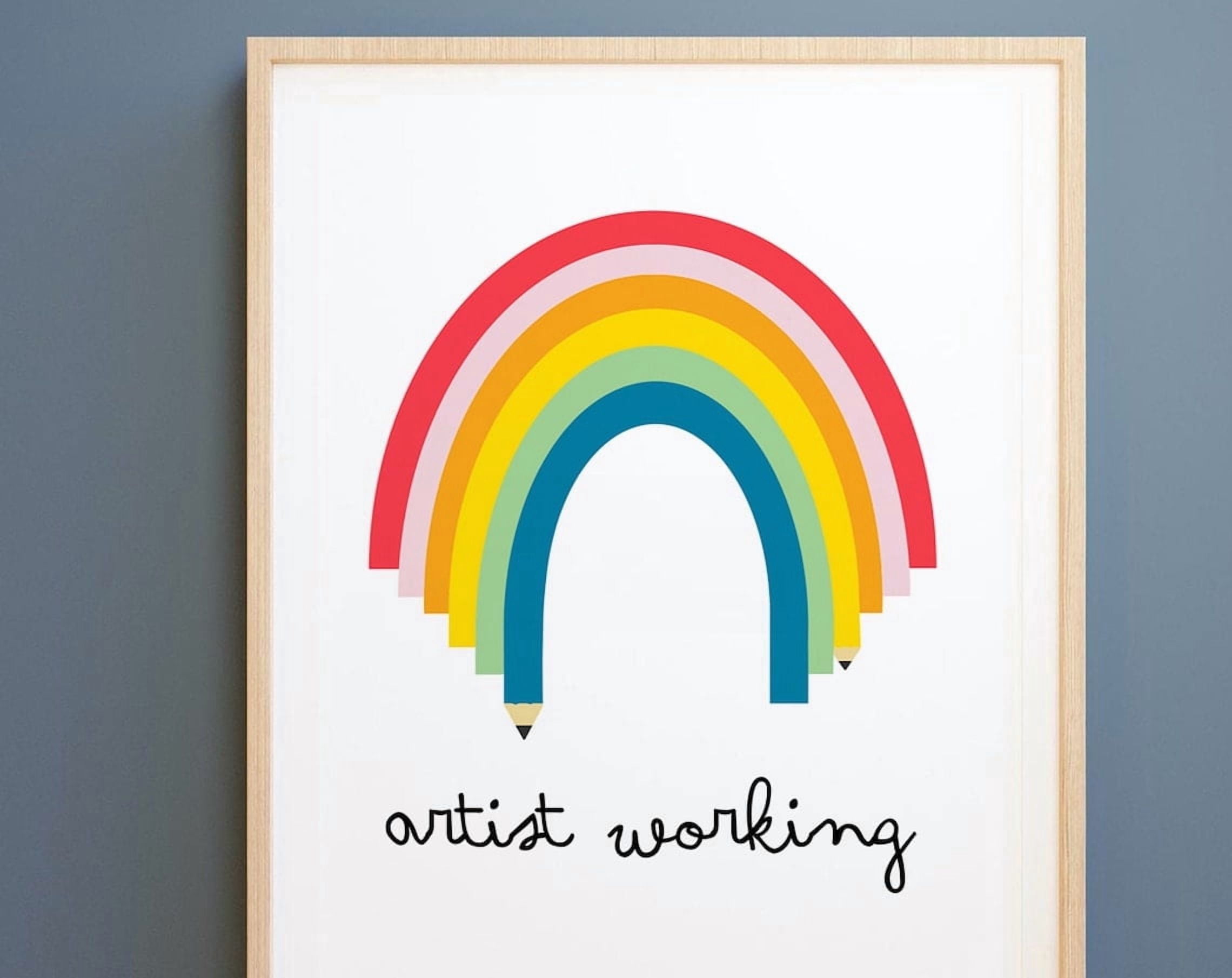 Artist Working Wall Art Kids Decor Kids Decorating Wall Art Homeschool ...