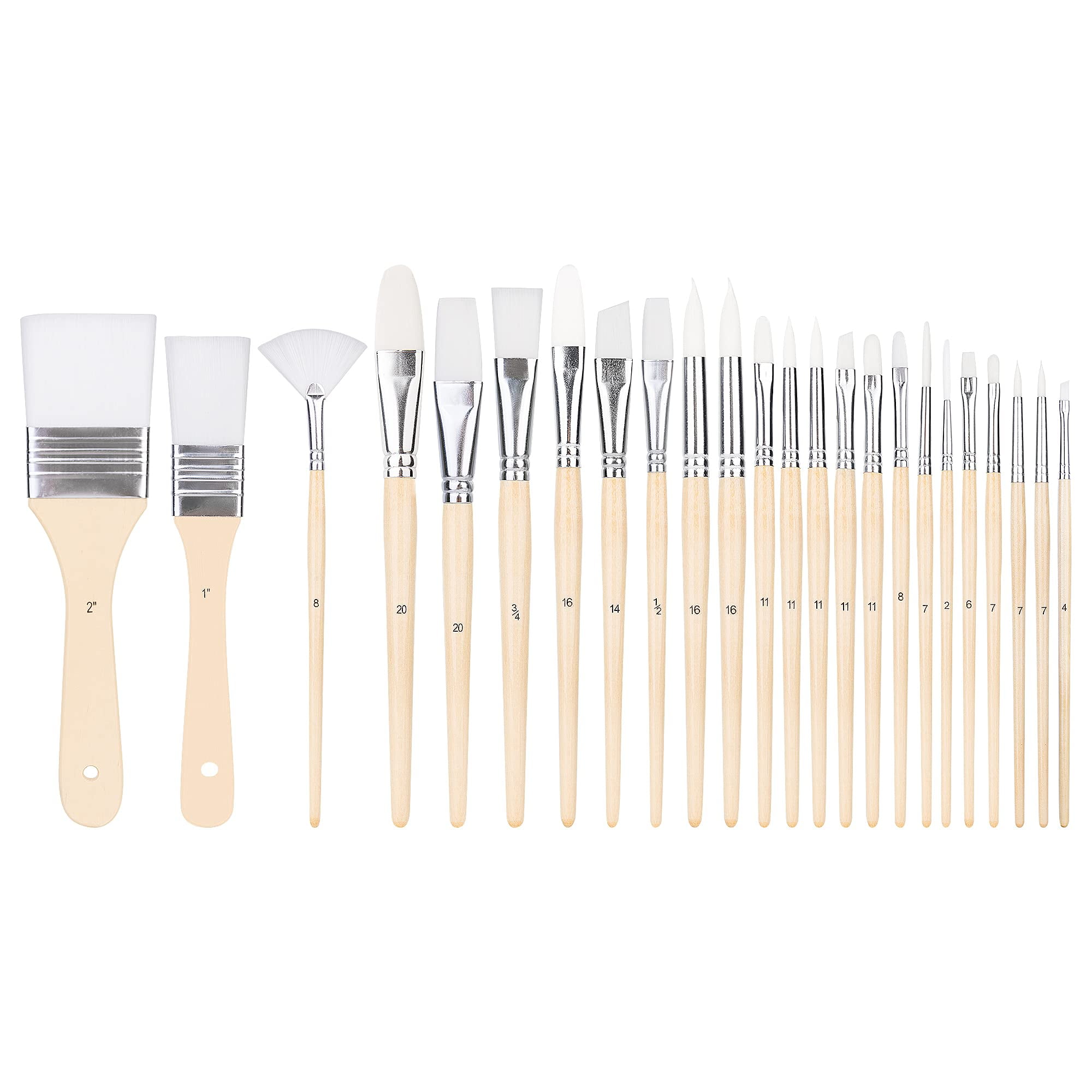 Artist brush set, 24 different sizes for adults and children - Walmart.com