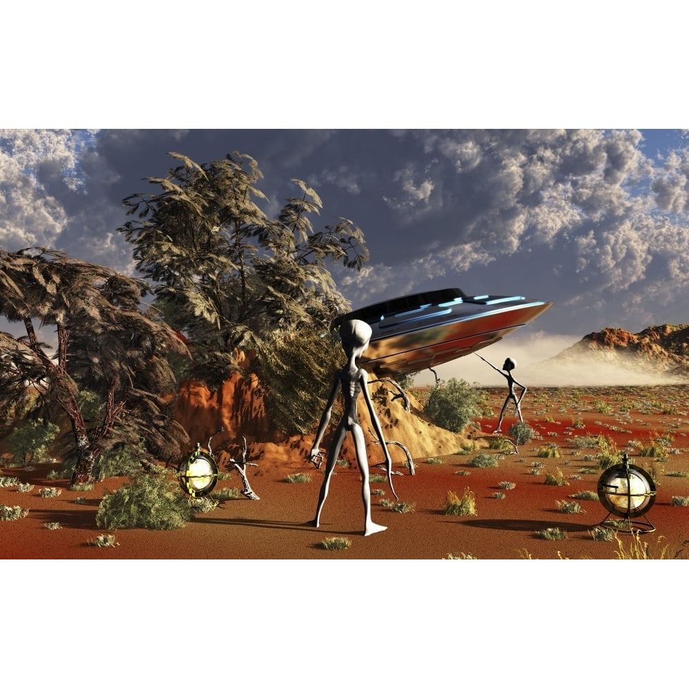 Artist concept of the Roswell incident Poster Print - Walmart.com