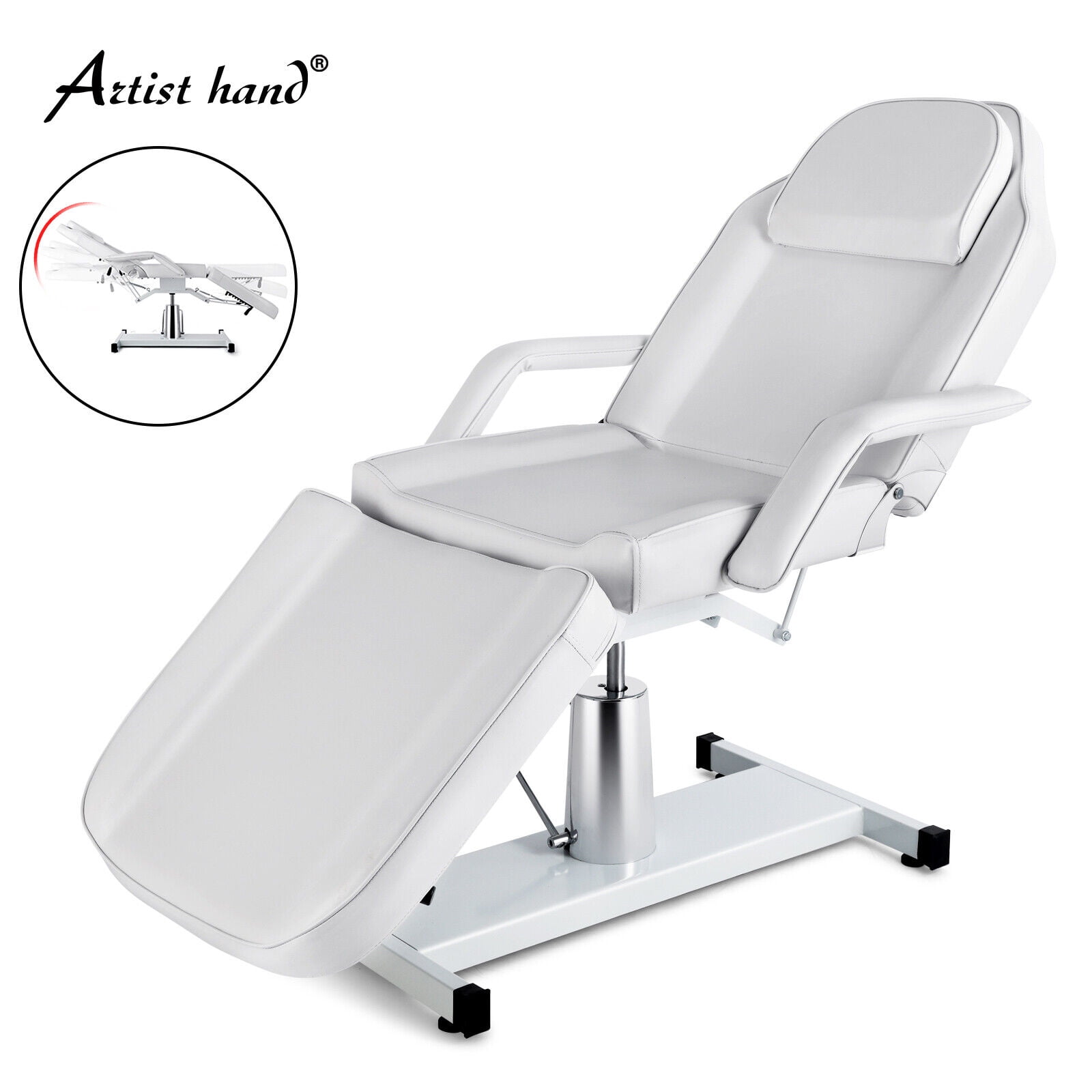 Artist hand 360° Reclining Hydraulic Facial Table Tattoo Chair Massage ...