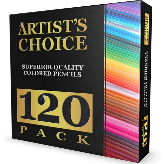 Artist's Choice Professional Drawing Set - 120 Unique Colored Pencils ...