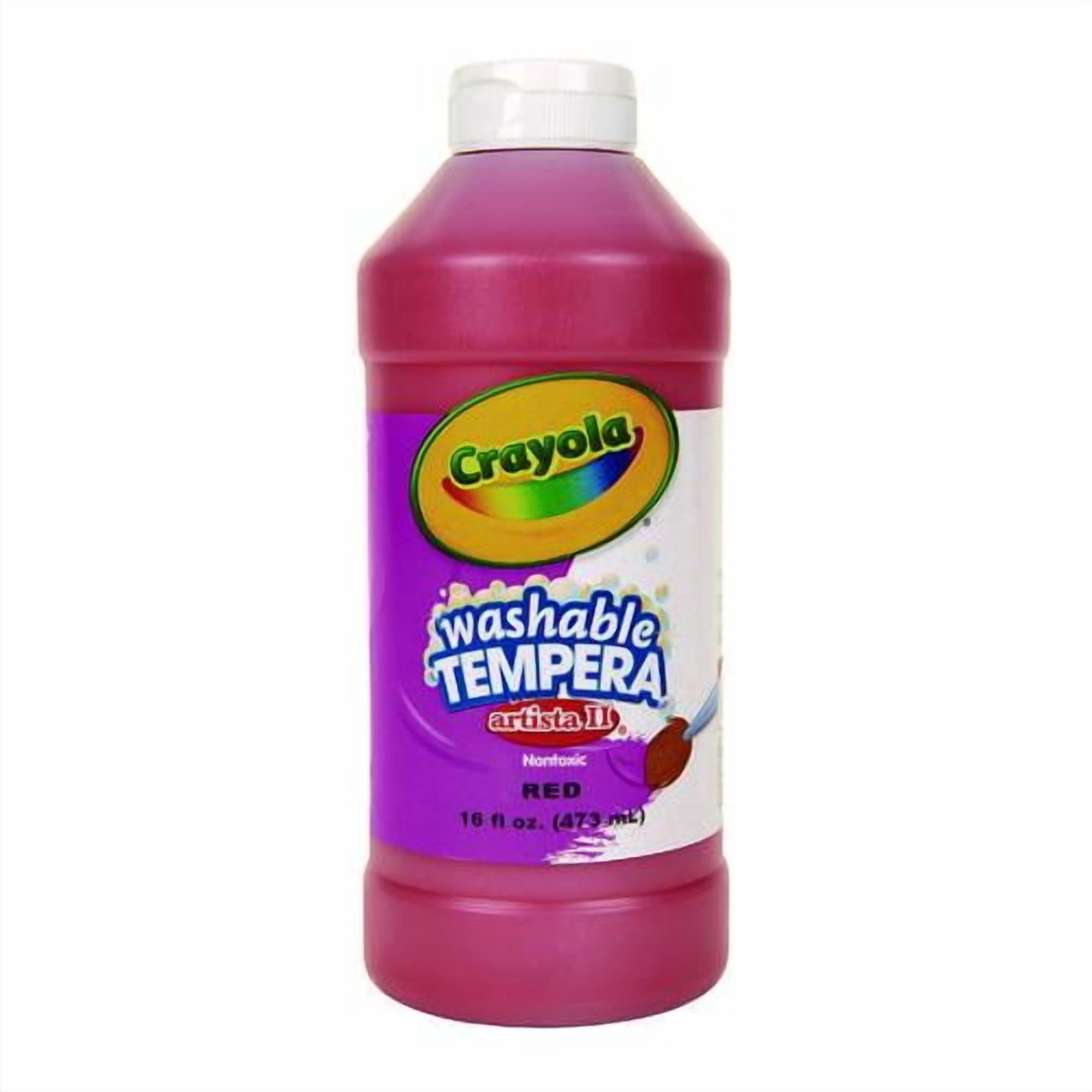 Artista Ii Washable Tempera Paint, Red, 16 Oz Bottle | Bundle of 2 ...