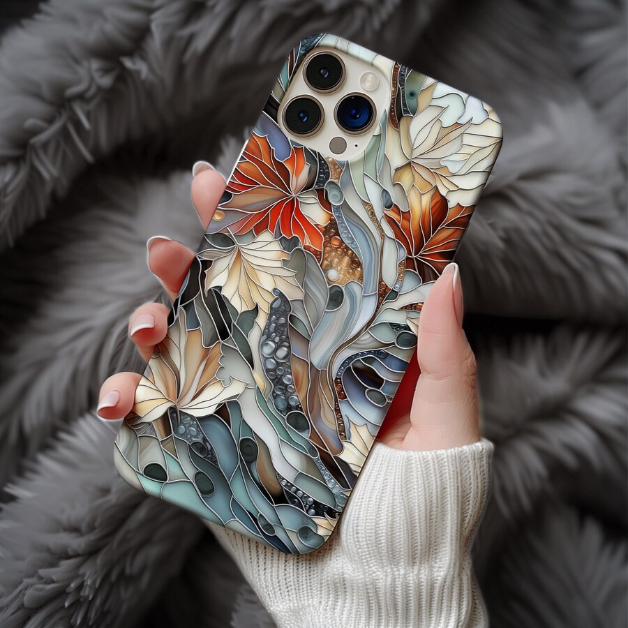 Artistic 3D Abstract Autumn Leaves Nature Design Phone Case 11 12 13 14 ...