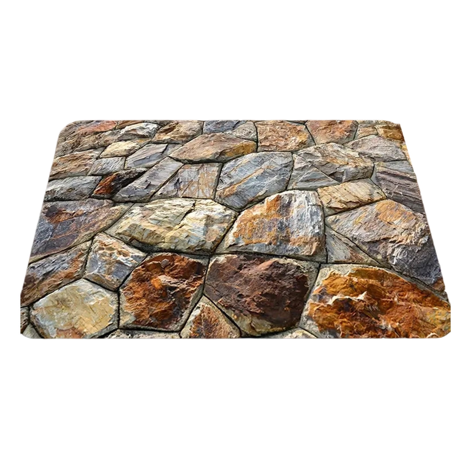 Artistic 3D Optical Illusion Cave Stone Printed Doormat Nonslip ...
