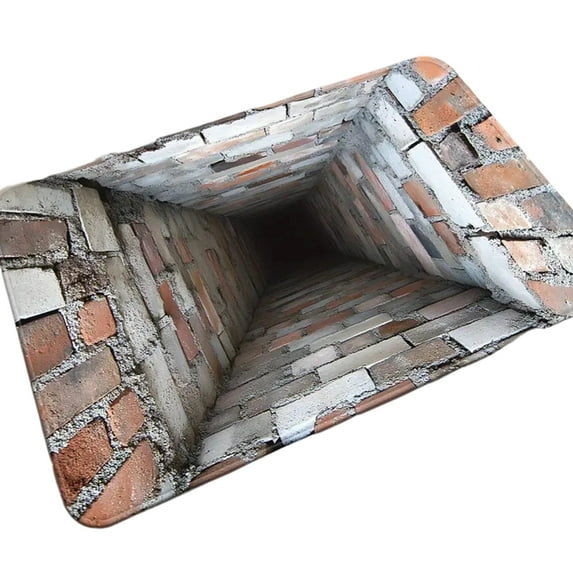 Artistic 3D Optical Illusion Cave Stone Printed Doormat Nonslip ...