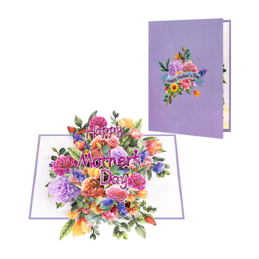 Artistic 3D Popup Mother's Day Card with Envelope Handmade Greeting ...