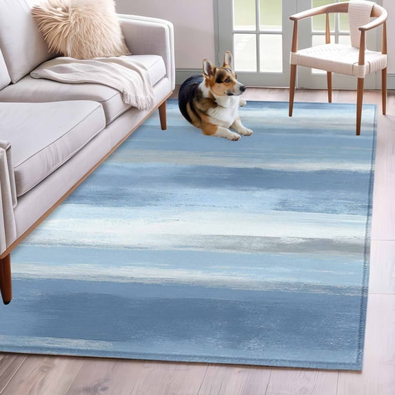 Artistic Abstract 3'x5' Rug for Bedroom Foot of Bed Small Living Room ...