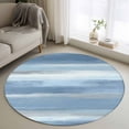 Artistic Abstract 3FT Round Area Rugs Oil Painting Gradient Blue ...