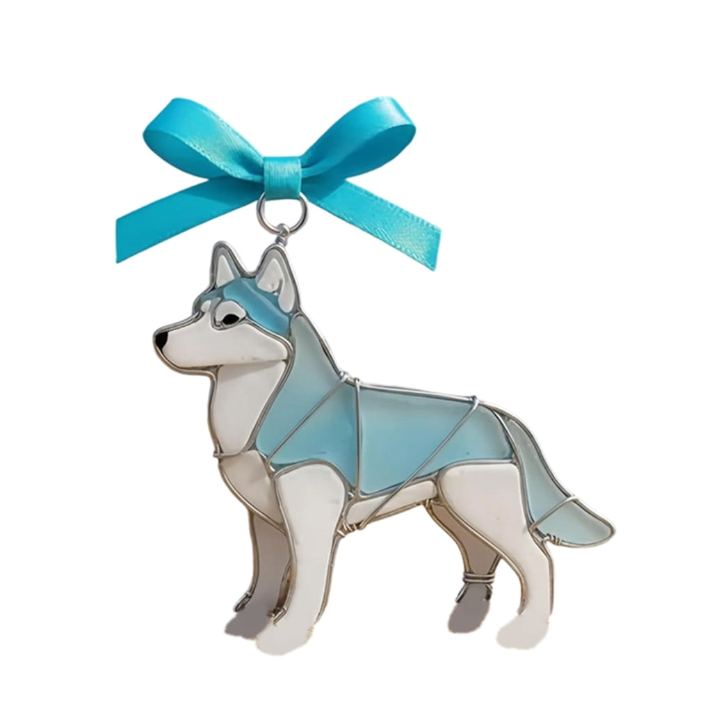 Artistic Acrylic Dog Light Trapper with Festive Colors for Window ...