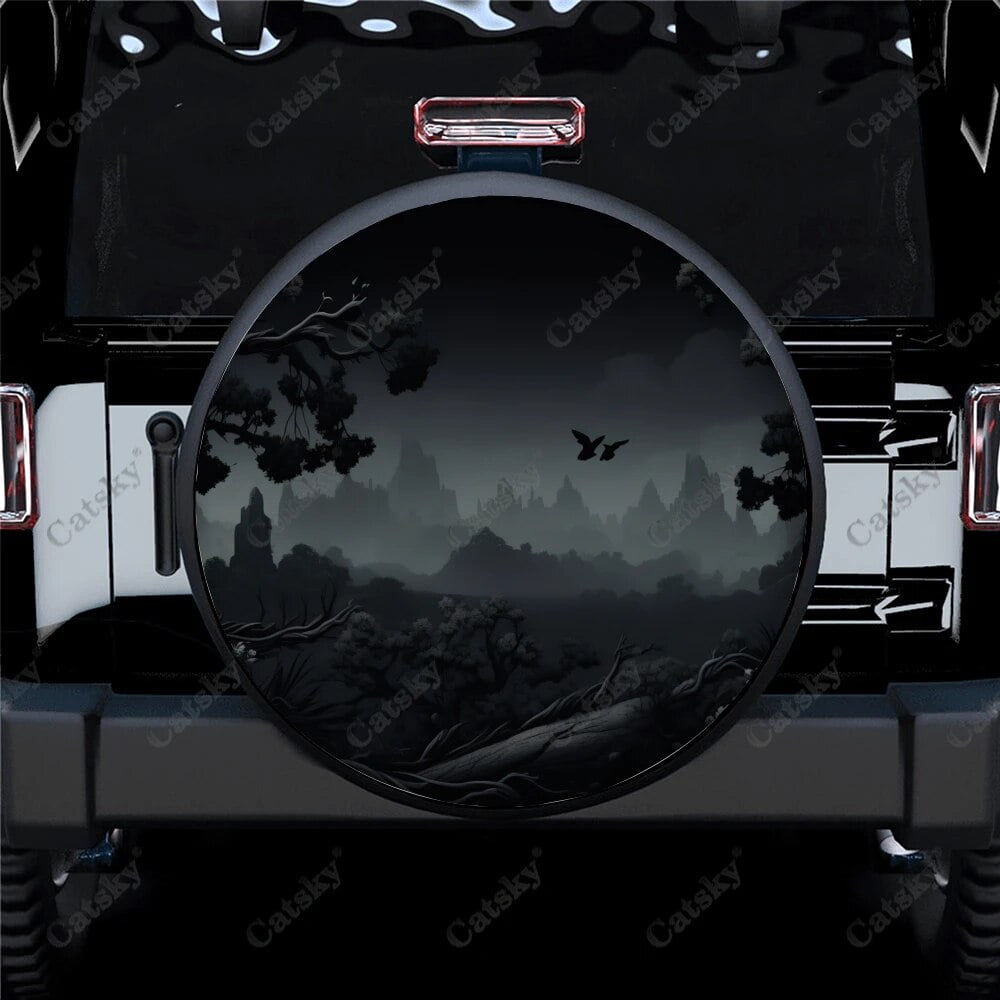Artistic Aesthetic Print Spare Tire Cover Waterproof Tire Wheel