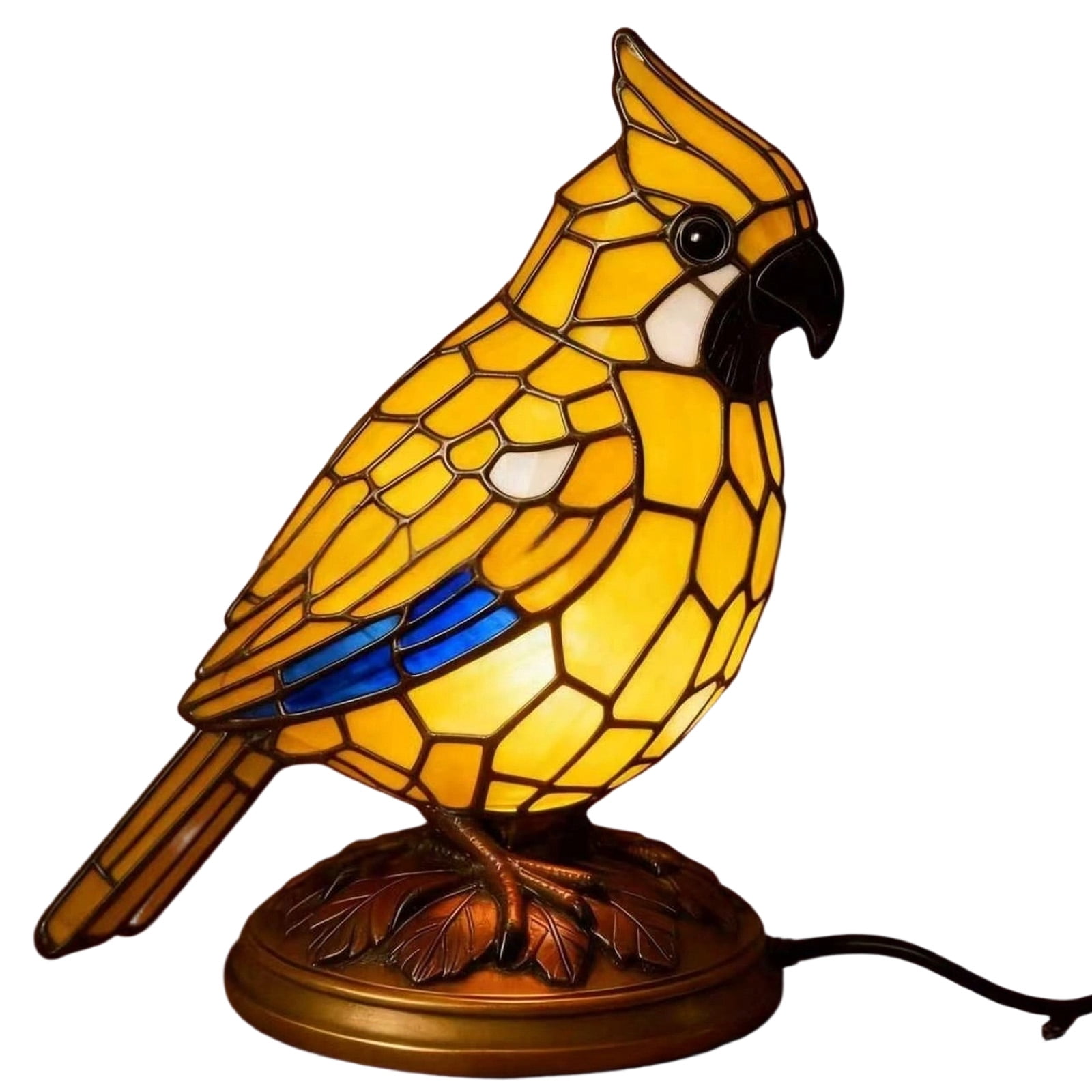 Artistic Animal Shaped Resin Night Light Creative Hand Painted Feather ...