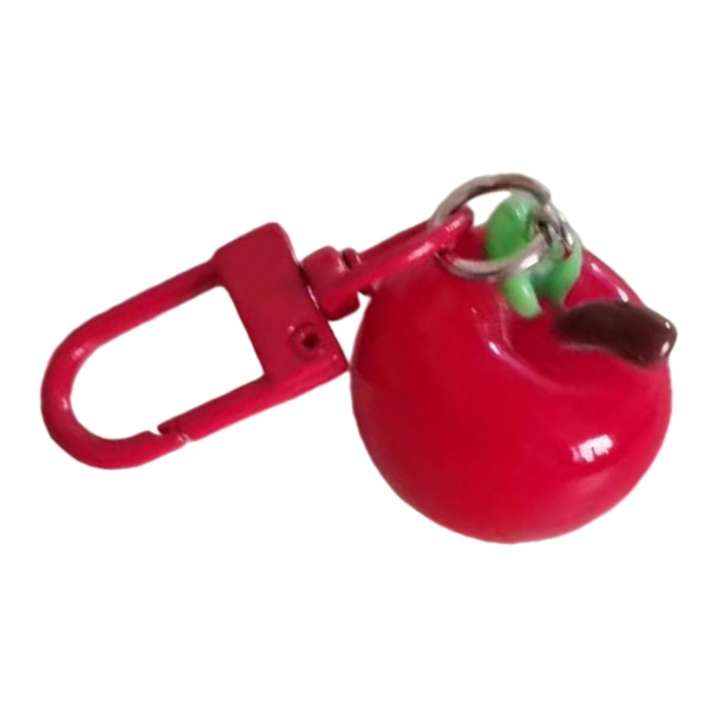 Artistic Apples Shaped Keychain User Friendly Resin Material Compact ...