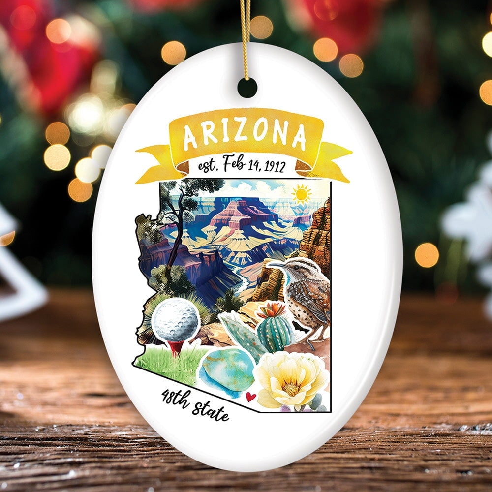 Artistic Arizona State Themes and Landmarks Christmas Ornament ...