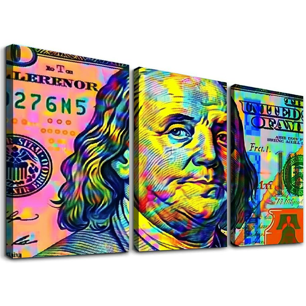 Artistic Banknote Poster Modern Art Creative Canvas Print (1) Canvas ...