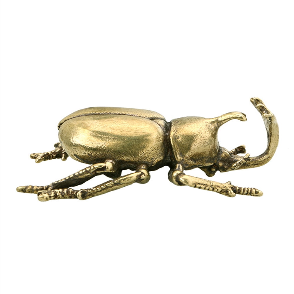 Artistic Beetle Shape Design Decorative Copper Craft Office Tea House ...