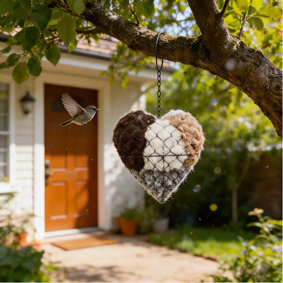 Artistic Bird-Shaped Ball Garden Decoration, Weather-Resistant Iron ...