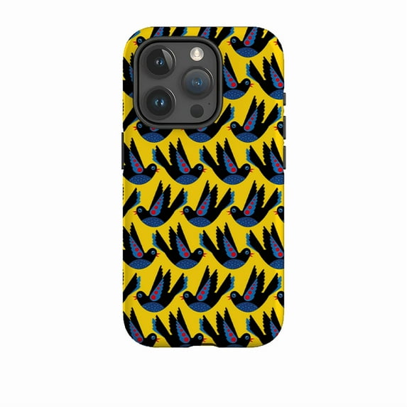 Artistic Black Bird Abstract Pattern iPhone Case 17 16 15 14 13 12 11 Pro Max - Walmart.com