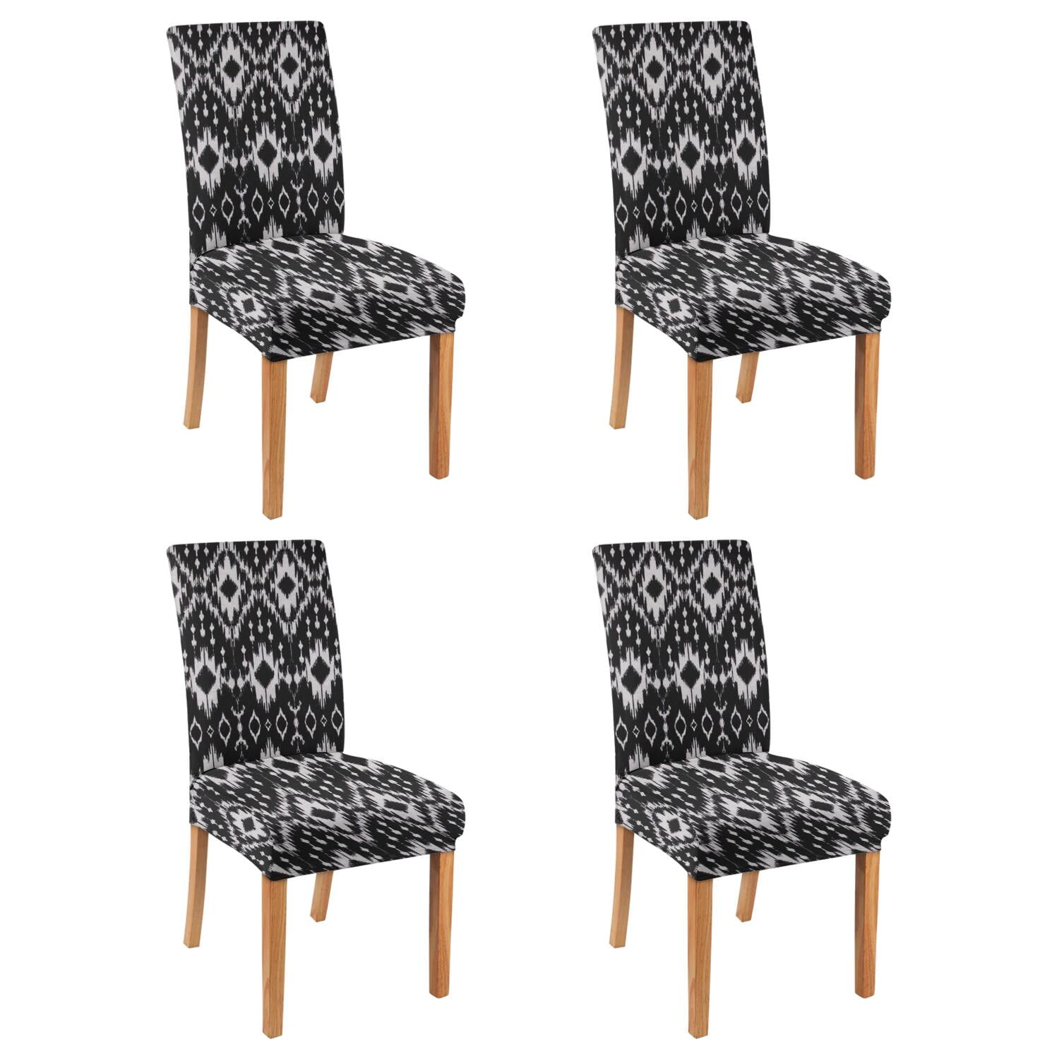 Artistic Bohemian Chair Covers for Dining Room Set of 4, Stretchable ...