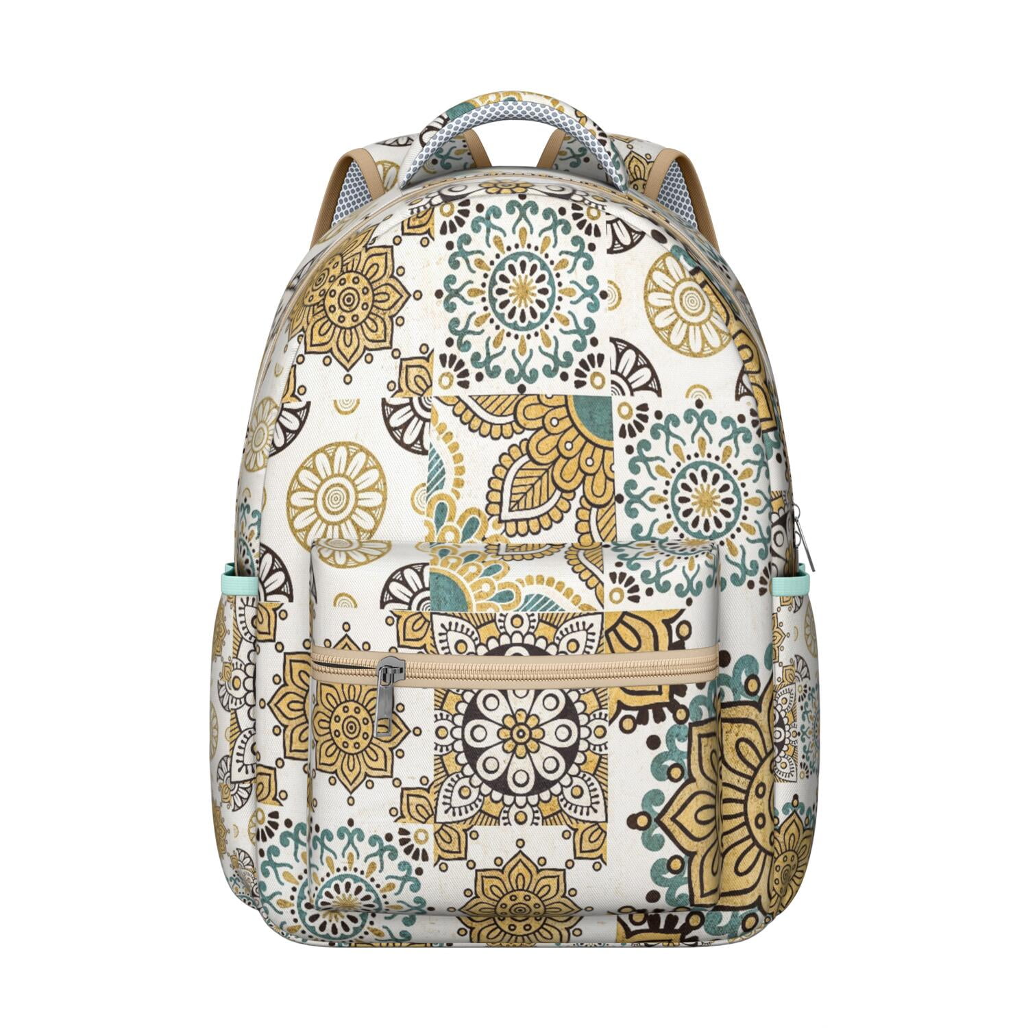 Artistic Bohemian Elementary Backpack with Macramé Borders, Features ...