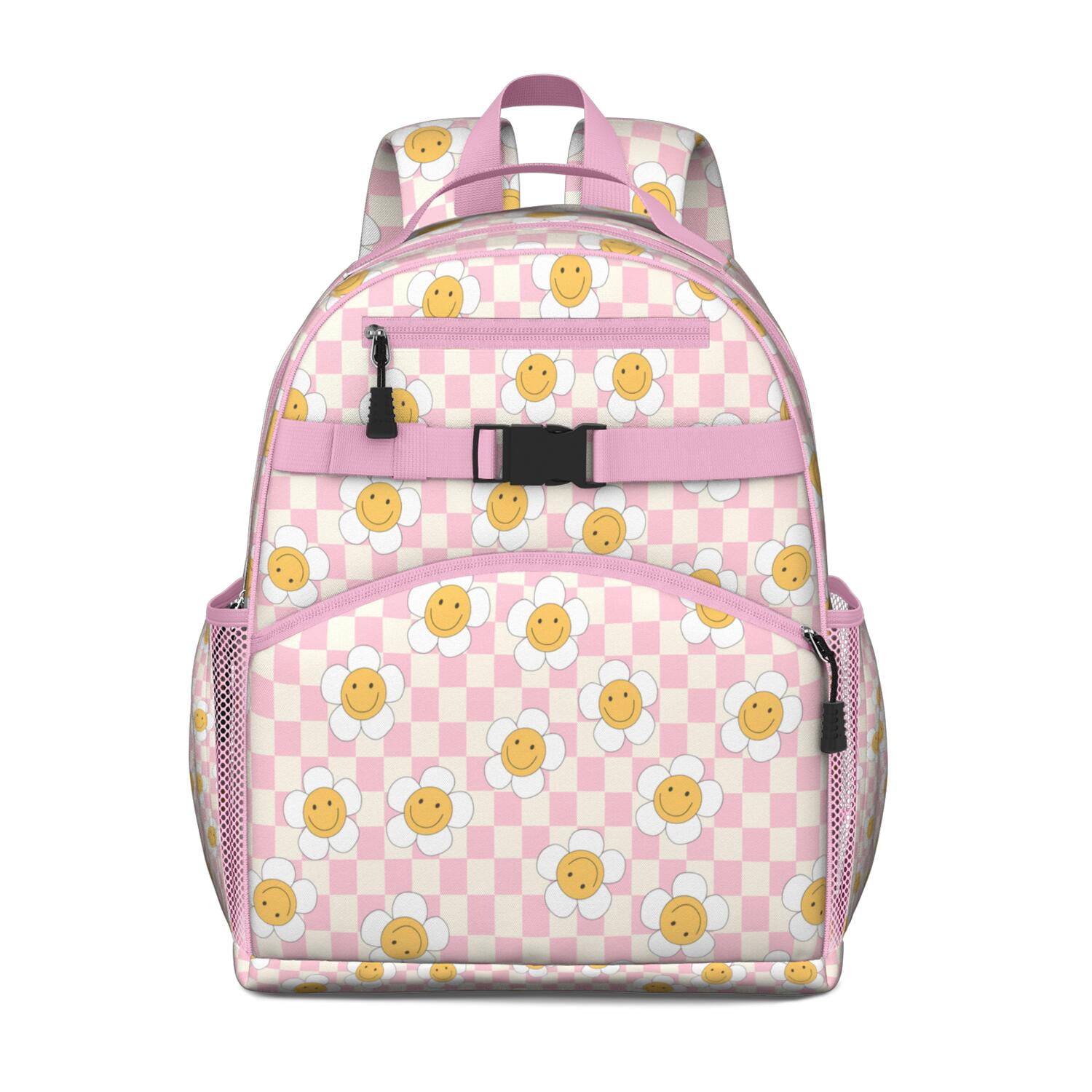 Artistic Boho Daisy Backpack for Student Large Capacity Travel Backpack ...