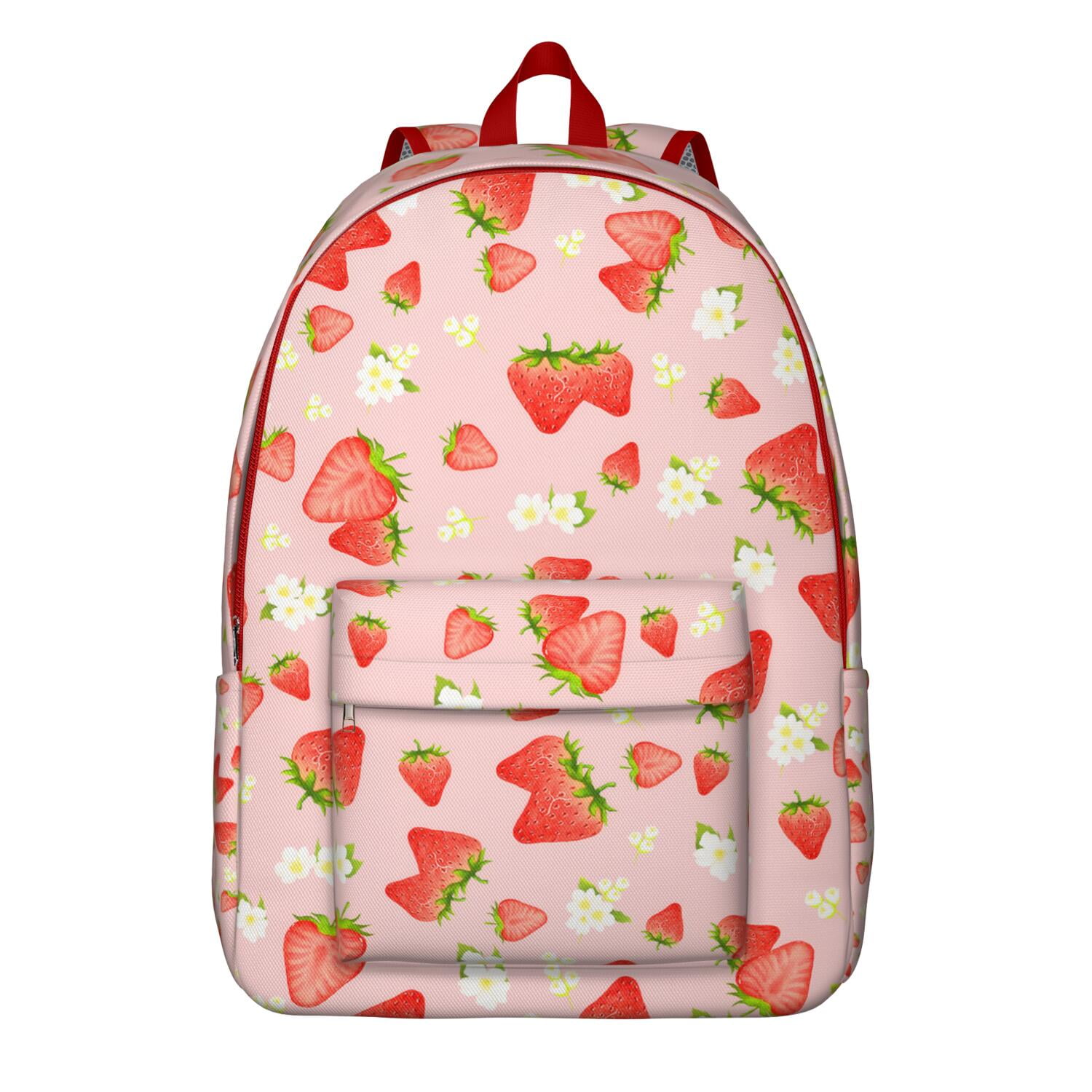 Artistic Boho Fanny Pack with Red Strawberry Pattern – Sweet and Cute ...