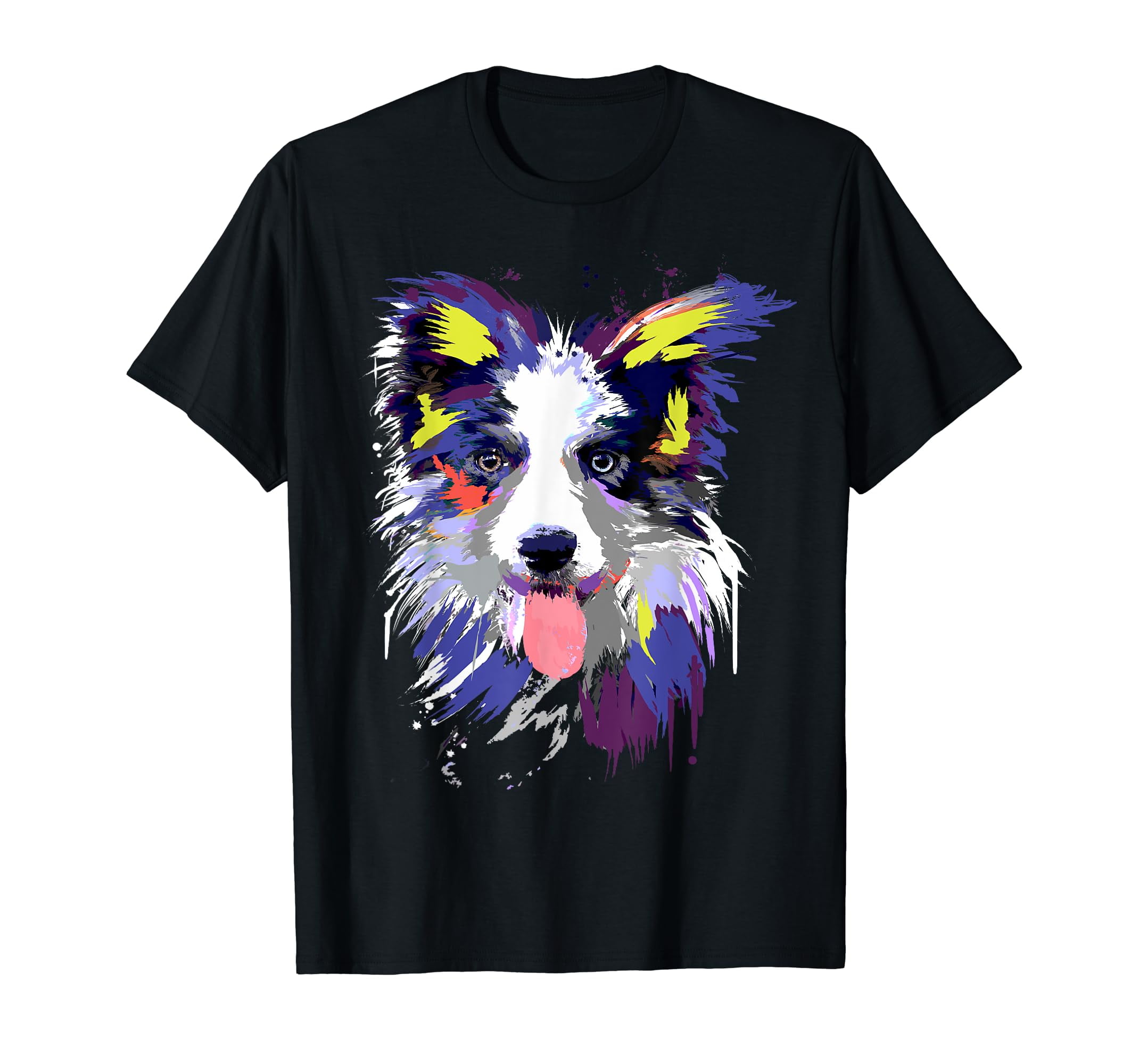 Artistic Border Collie T-Shirt Gift Art Splash Border Collie - Walmart.com