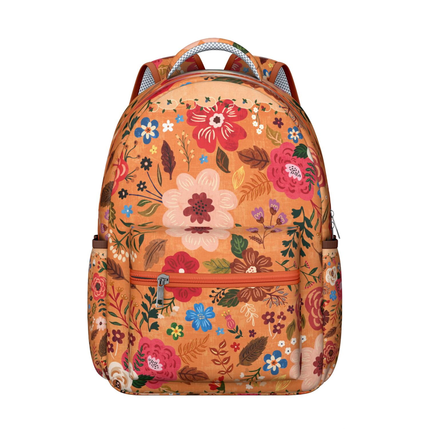 Artistic Botanical Garden Floral School Backpack - Lightweight Durable ...