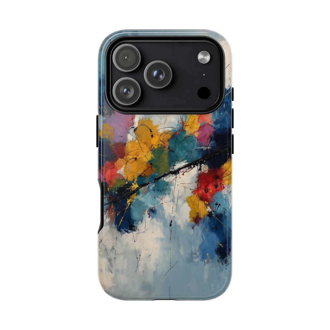 Artistic Brushstroke Paint Color Explosion Canvas with iPhone 17 to 11 ...