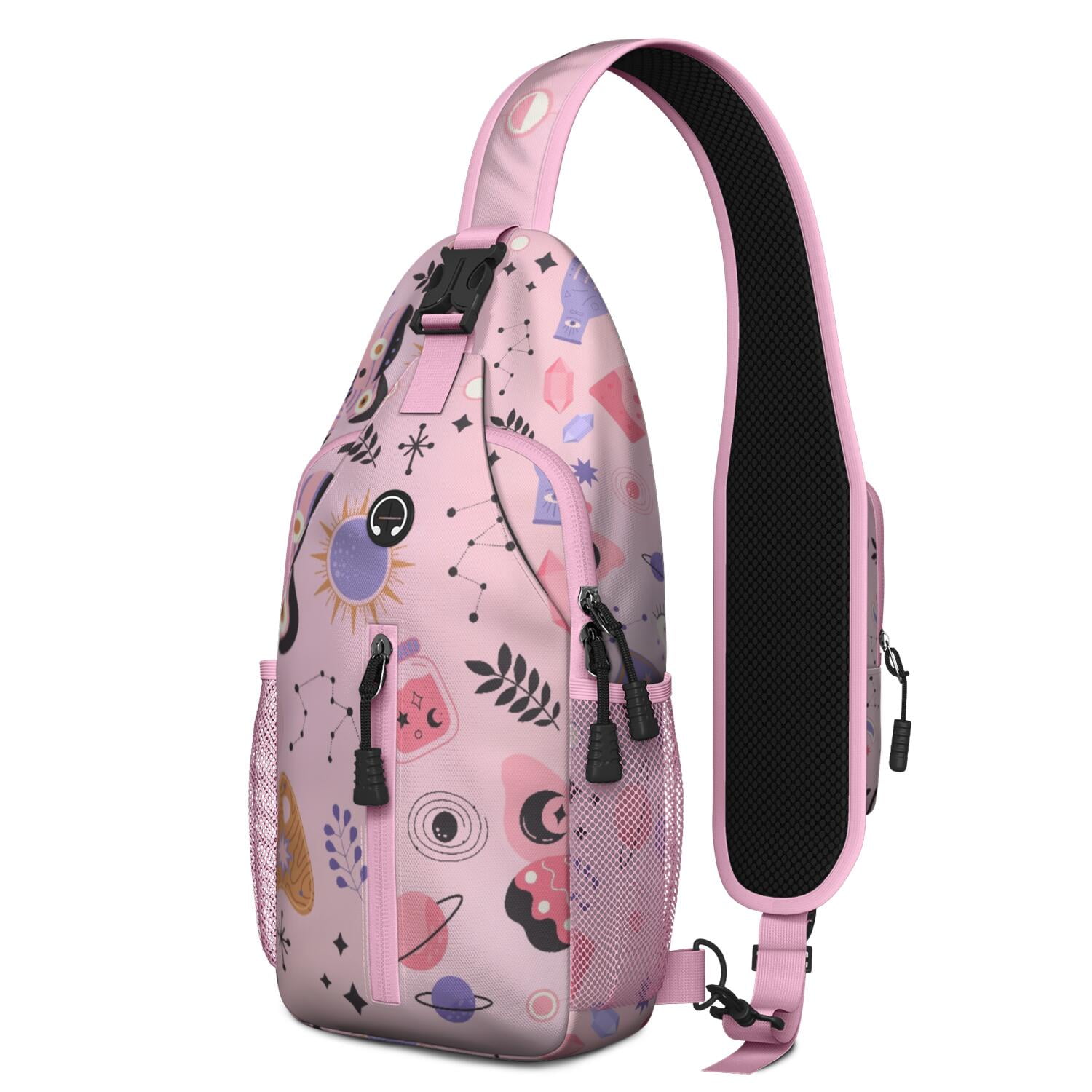Artistic Butterfly Sling Backpack – Cute Floral Print Shoulder Bag for ...