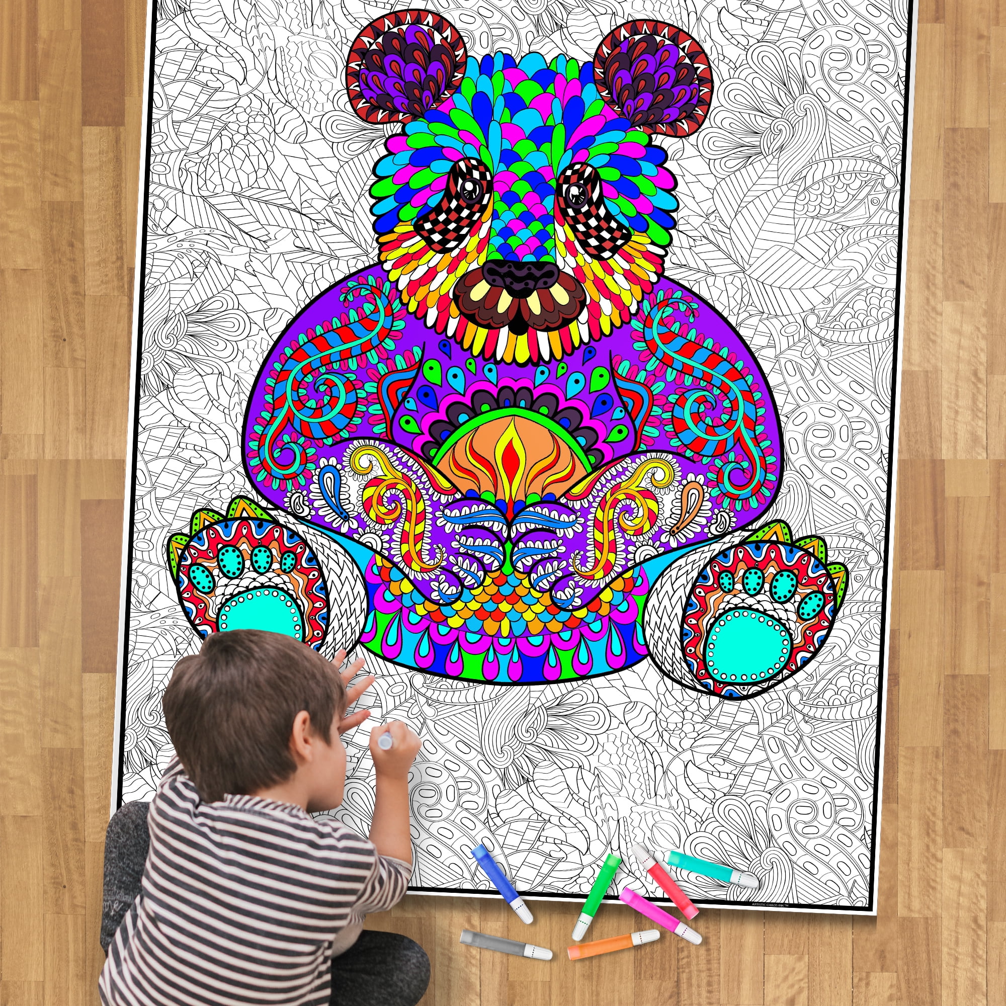 Artistic Chaos Ink Giant Coloring Poster Made in The USA, Rolled not ...