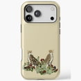 Artistic Cheetahs In Desert Cacti Landscape for iPhone Case 17 11 12 13 ...