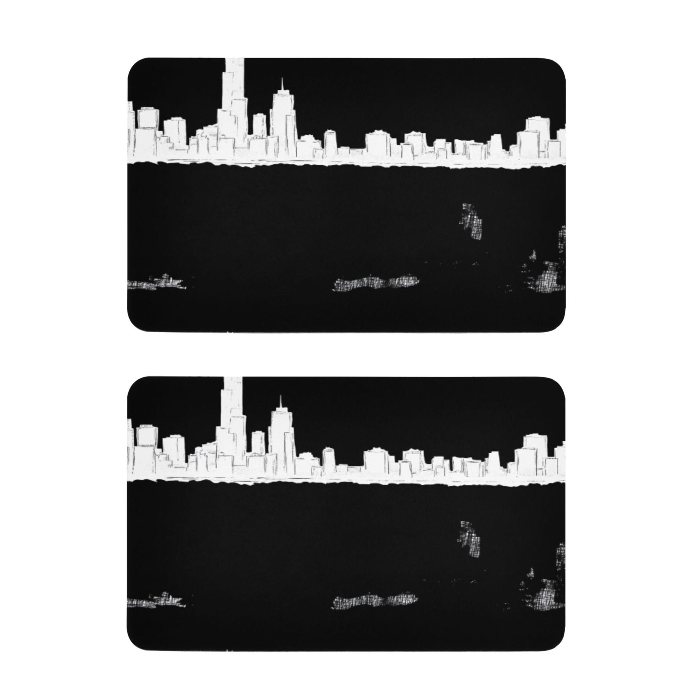 Artistic Cityscape 2 Pack 4x2.5 Inch Magnetic Stickers Thick and Strong ...
