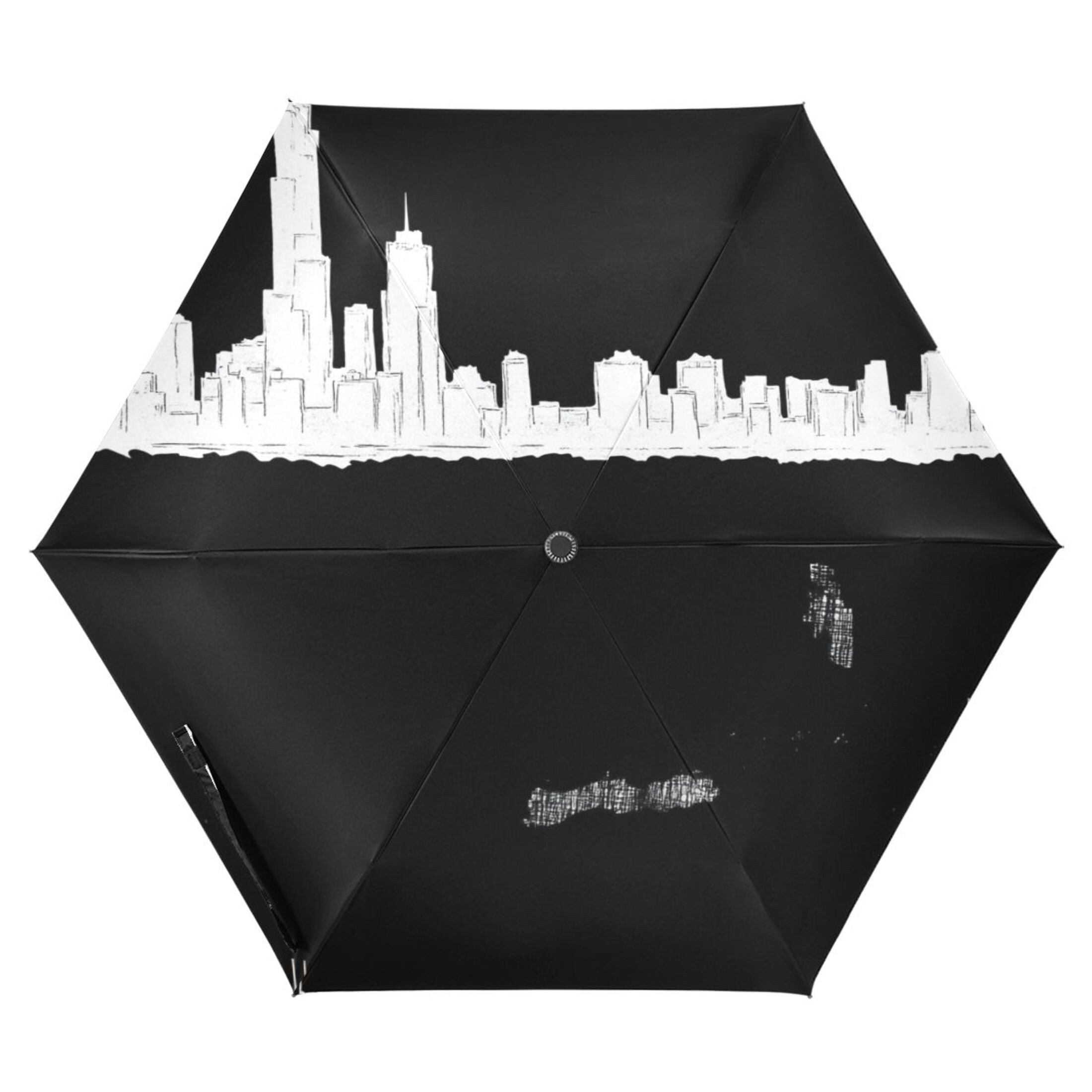 Artistic Cityscape UV50+ Sunscreen Portable Umbrella, Waterproof, Ultra ...