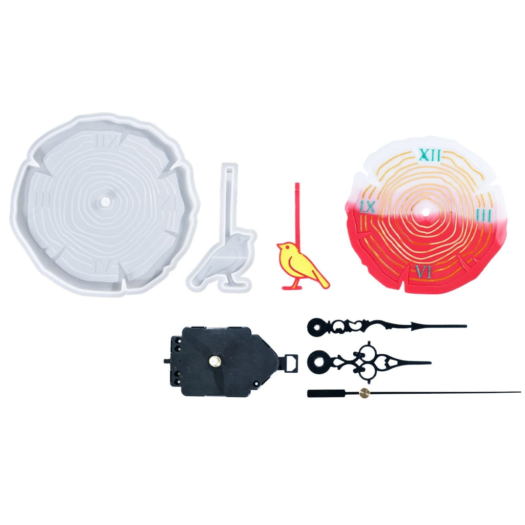 Artistic Clock Molds Silicone Mold Epoxy Resin Watch Molds for Crafting ...