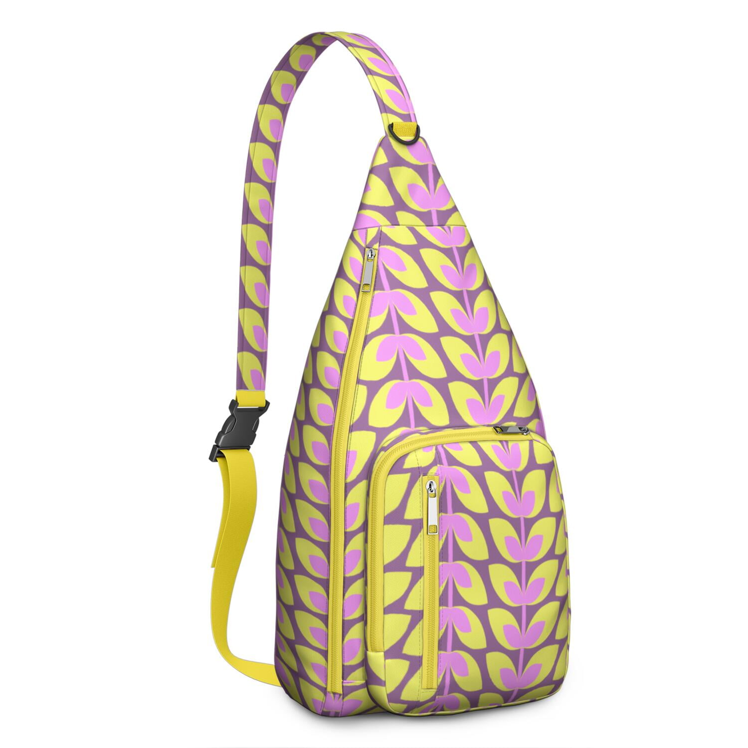 Artistic Color Block Chest Bag - Bold Abstract Color Fields Print ...